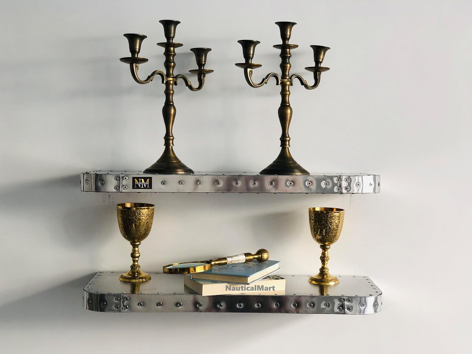 NauticalMart Industrial Metal Shelf Urban Modern Aviator Inspired ...