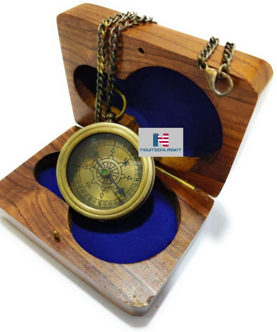 NauticalMart Mini Pocket Compass Pendant - Solid Brass RMS Titanic ...