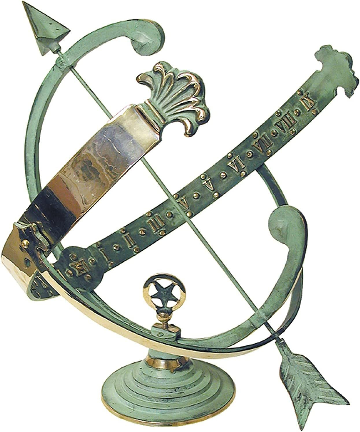 "NauticalMart Decorative Metal 18"" Brass Armillary Sundial - Green ...