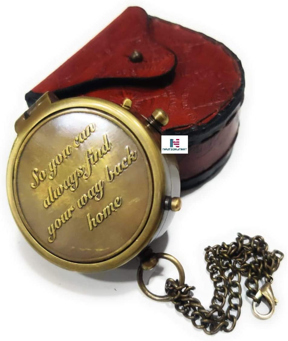 NauticalMart So You can Always find Your Way Back Home Brass Compass ...