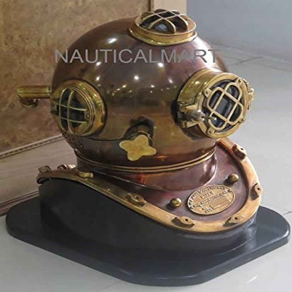 NauticalMart US Navy Mark V Diving Divers Helmet Copper Antique with ...