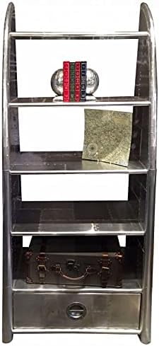 Nauticalmart Aluminium pitfire Aviator Silver Brass Bookcase - Walmart.com
