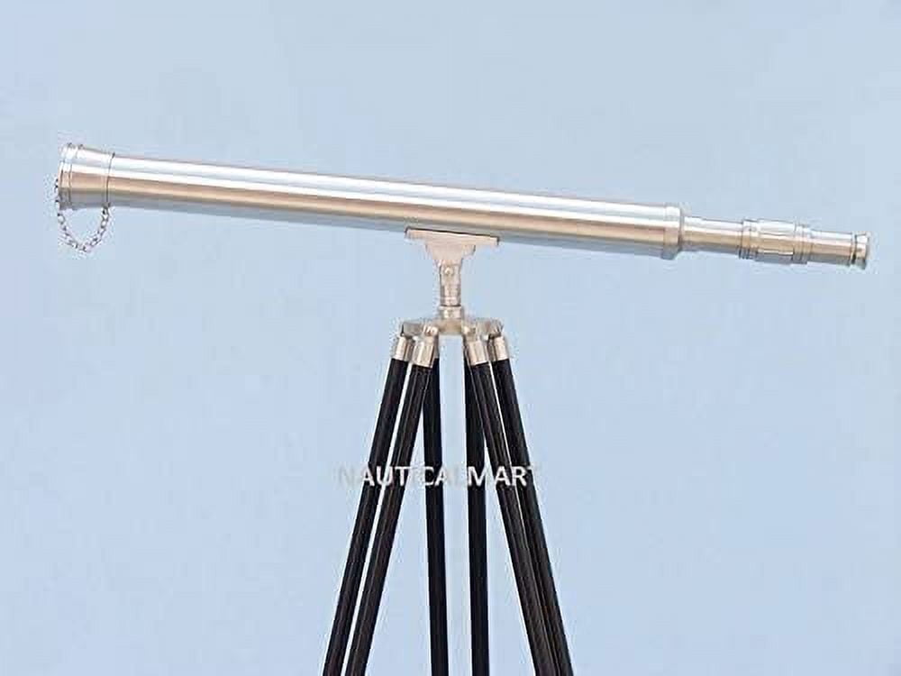 Nauticalmart Floor Standing Brushed Nickel Harbor Master Telescope 60 ...