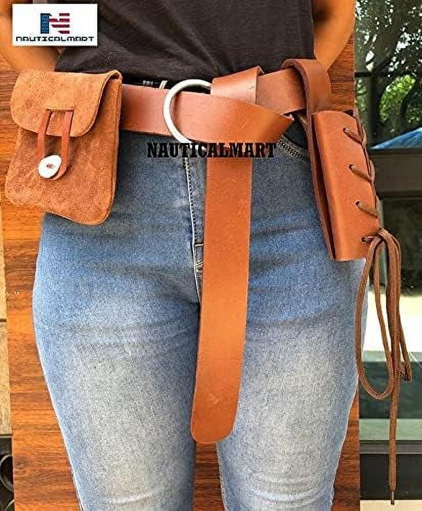 Nauticalmart Medieval Renaissance Ring Belt, Suede Pouch 3 Piece Set ...