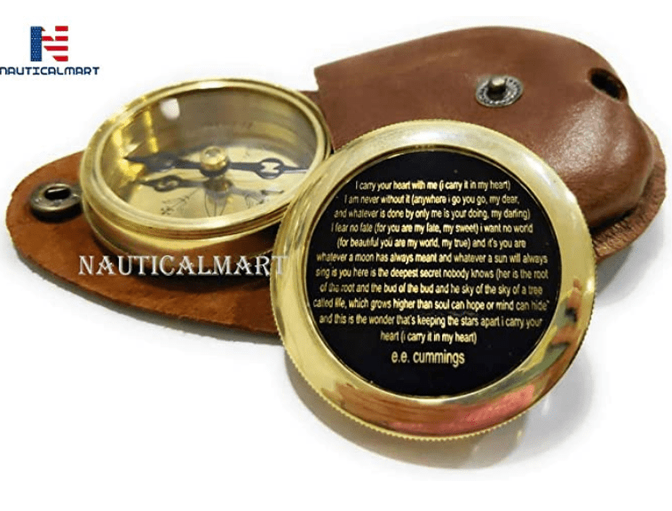 Nauticalmart Solid Brass Compass / Quote Engraved Compass ...