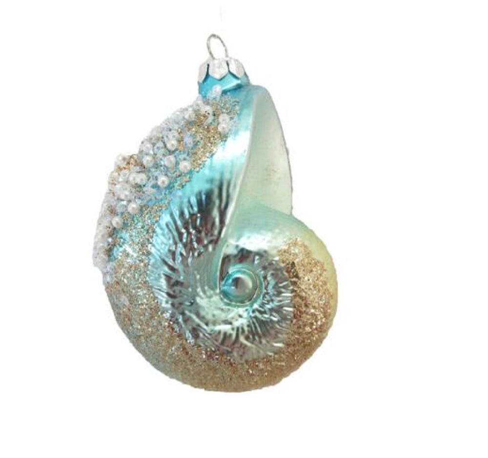 Nautilus Shell Christmas Holiday Ornament Glass - Walmart.com