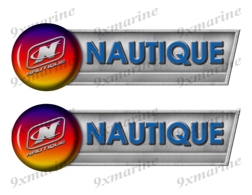 Nautique Retro Sticker set - 10"x3". Remastered Name Plate - Walmart.com