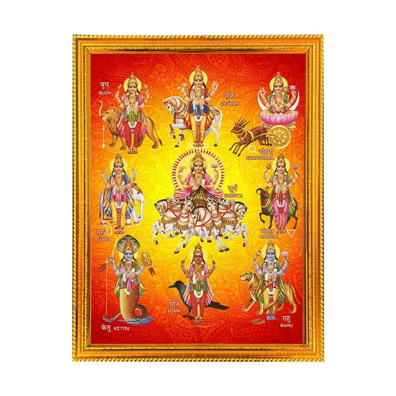 Nav Grah-Religious God Photo Frame for Home & Pooja Room Decor ...