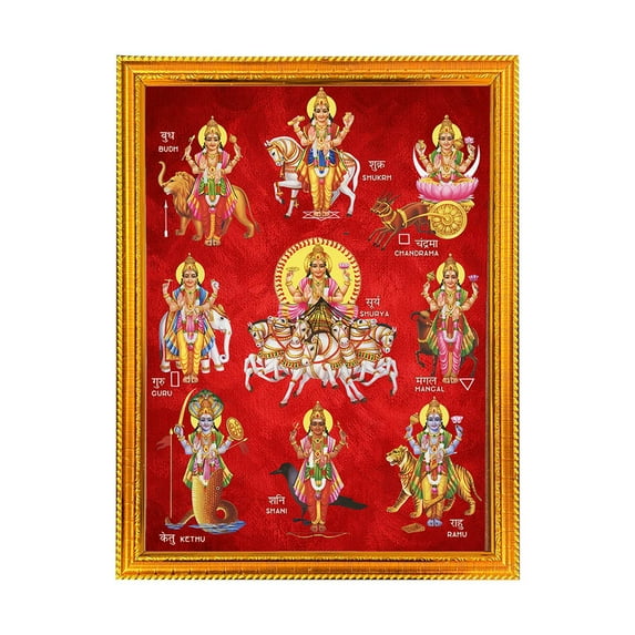 Nav Grah-Religious God Photo Frame for Home & Pooja Room Decor ...