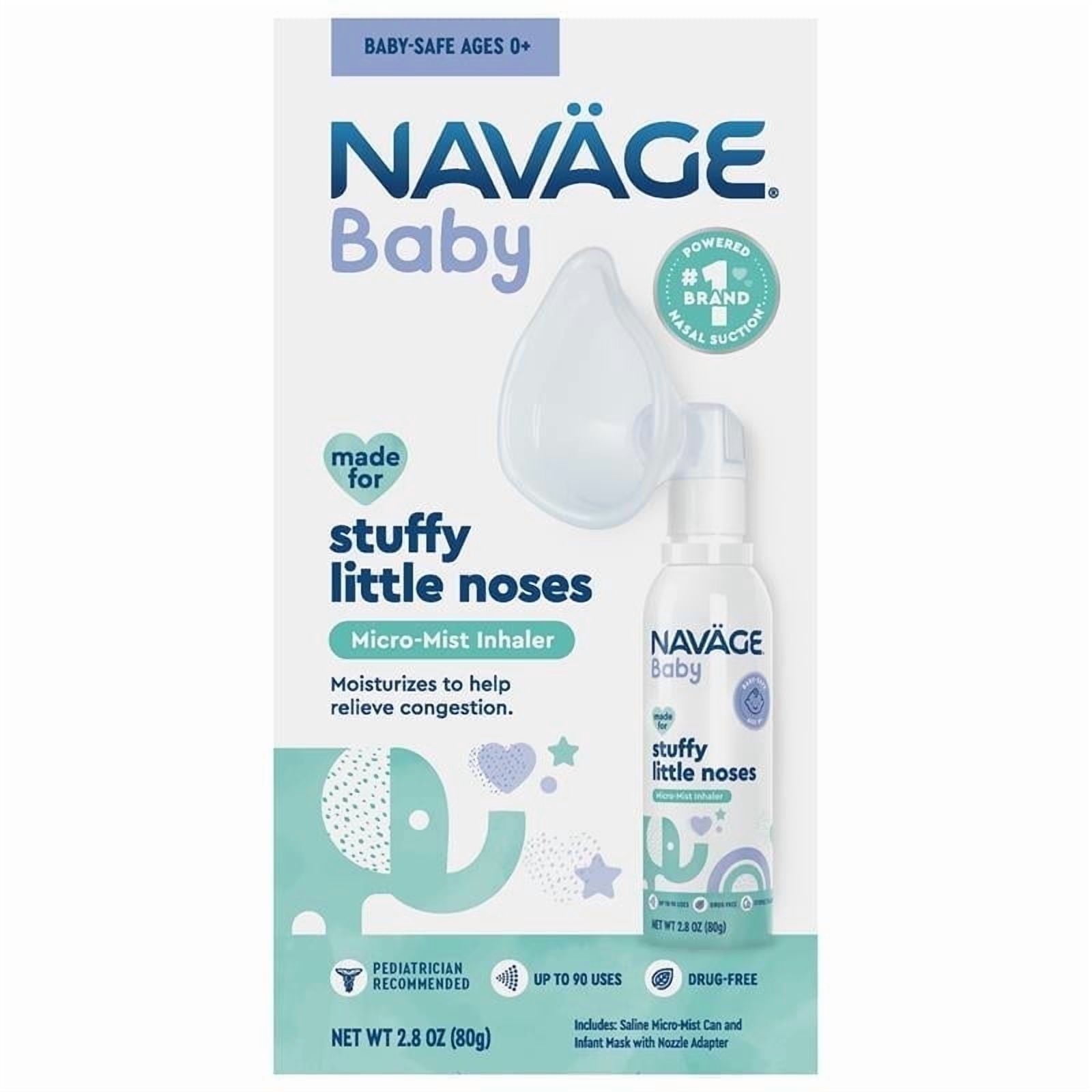 Navage Baby Micro-Mist Saline Inhaler - Baby Saline Nasal Spray Mist w ...