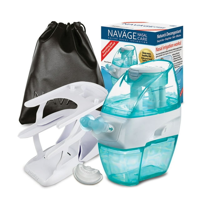 Navage Nasal Care DELUXE Bundle: Navage Nose Cleaner, Black Travel Bag ...