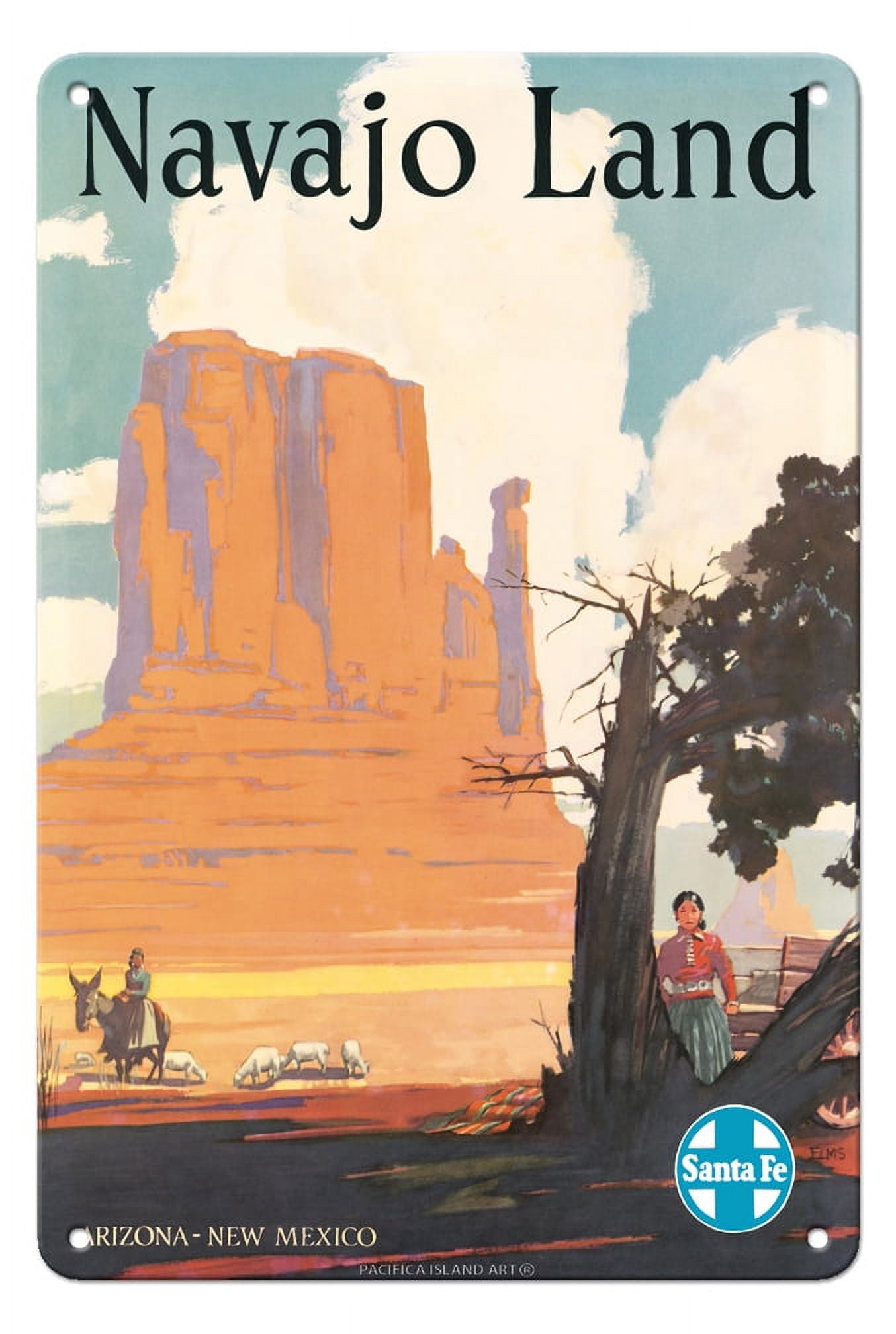 Navajo Land - Arizona New Mexico - Santa Fe Railroad - Navajo Nation ...