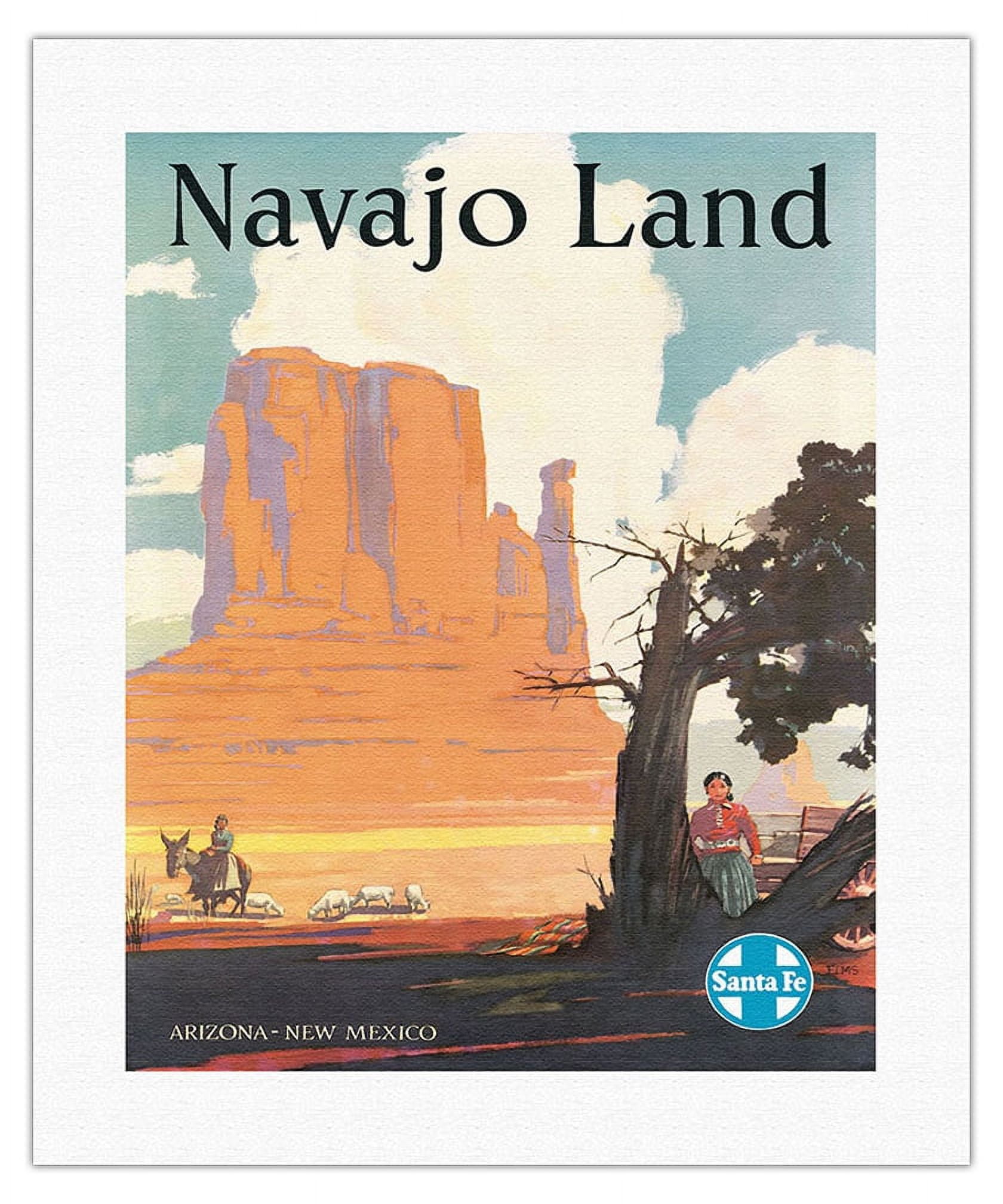 Navajo Land - Arizona New Mexico - Santa Fe Railroad - Navajo Nation ...