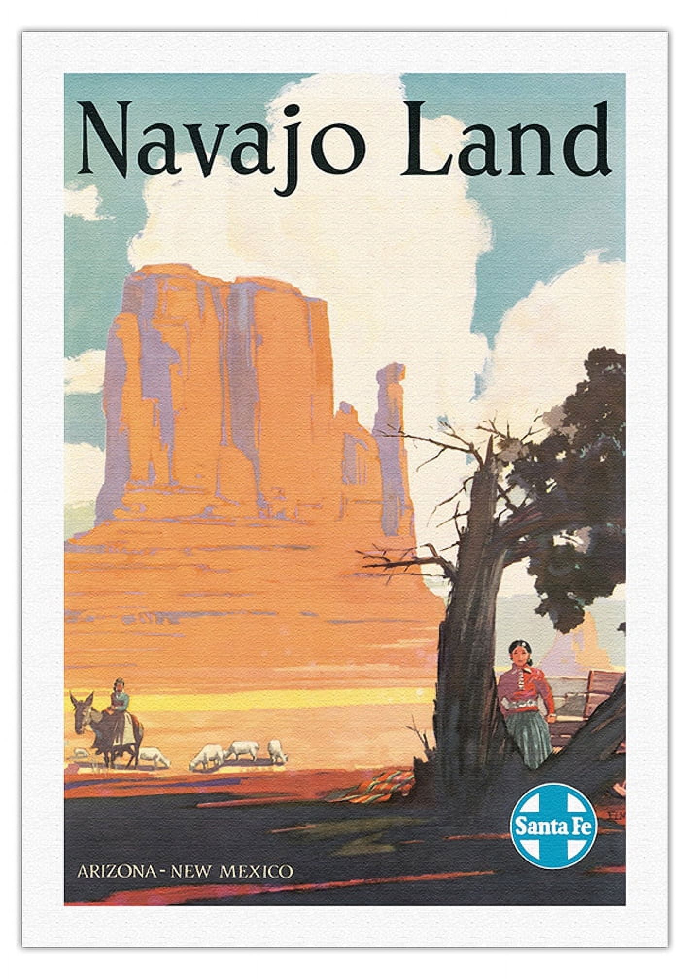 Navajo Land - Arizona New Mexico - Santa Fe Railroad - Navajo Nation ...