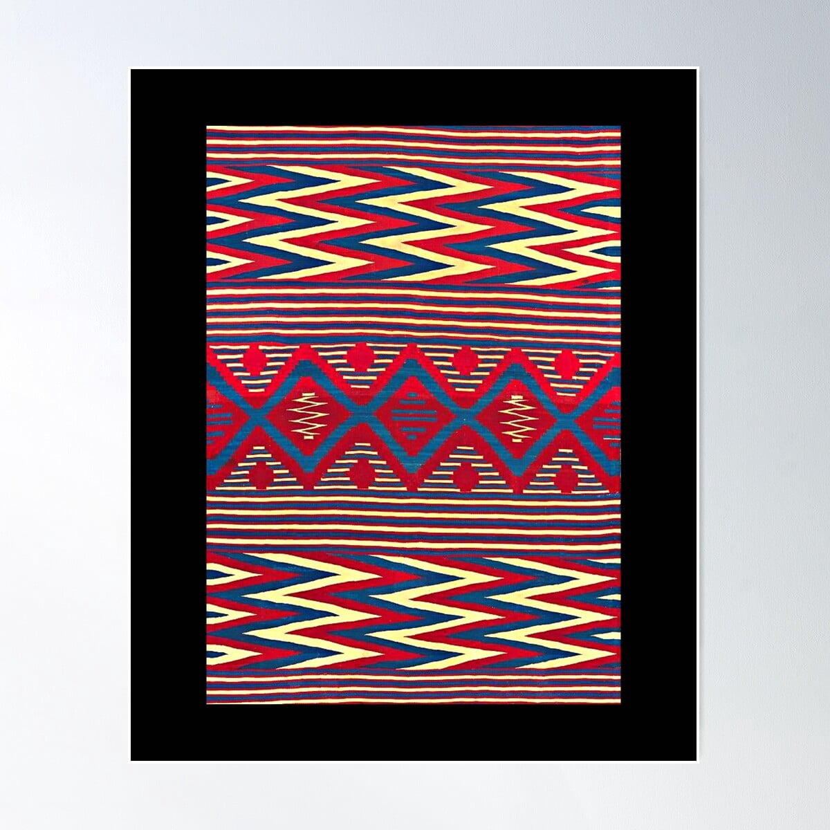 Navajo Serape Poster Wall Art, Modern Wall Decor For Living Room ...