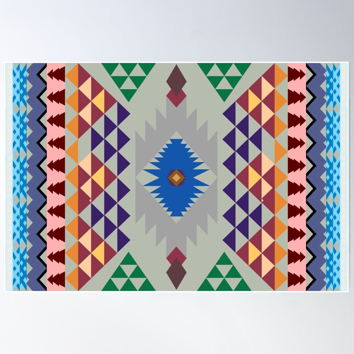 Navajo Tribal Seamless Pattern With Native American Motifs ...