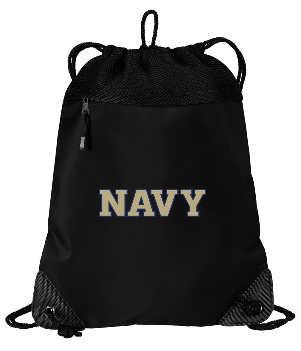 Naval Academy Drawstring Bag TWO SECTION USNA Navy Cinch Pack Backpack ...