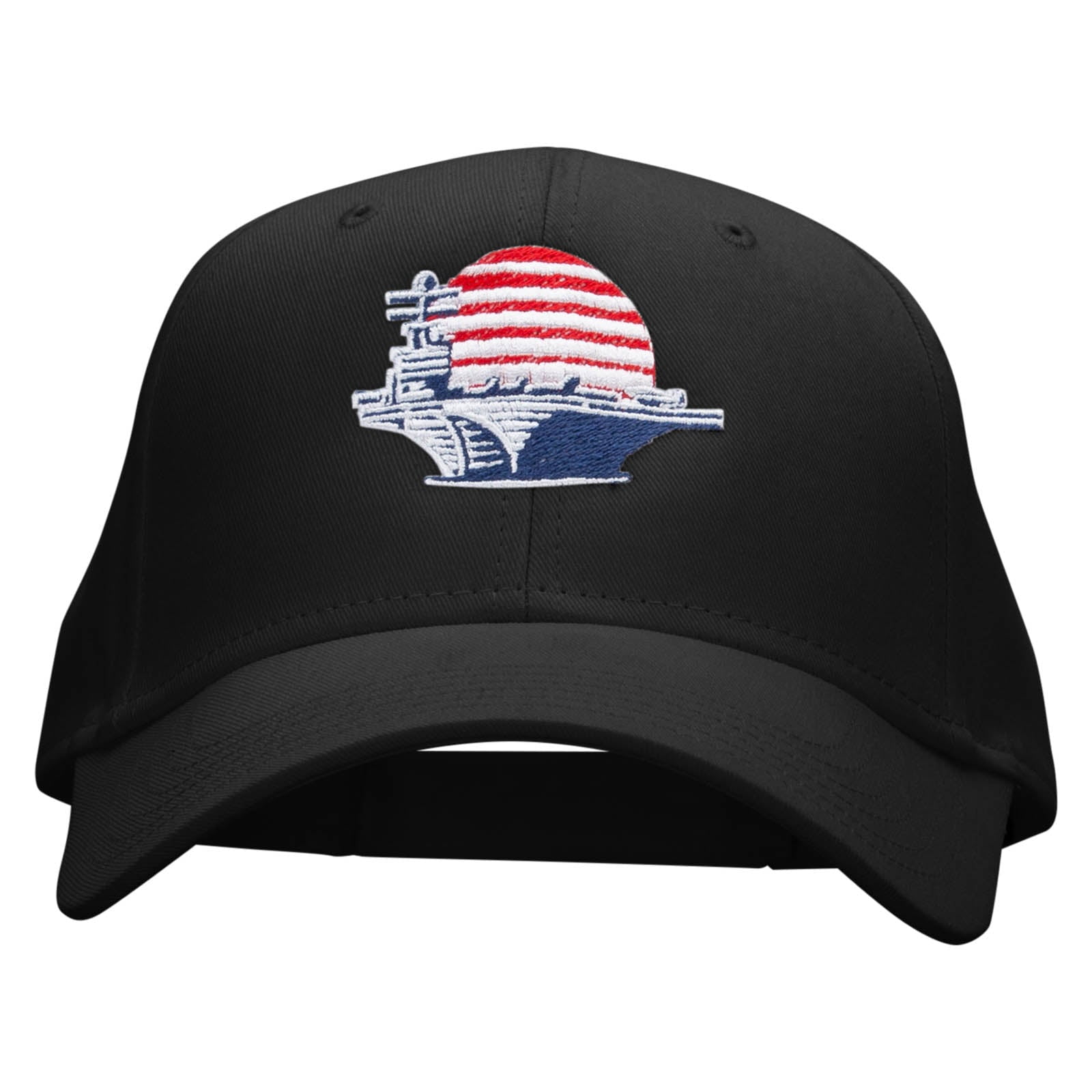 Naval Ship Embroidered Low Profile Cap - Black OSFM - Walmart.com