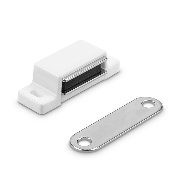 Navaris 10-Pack Magnetic Cabinet Door Snap - White Fastener for ...
