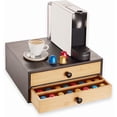 Navaris Bamboo Coffee Pod Drawer Organizer - Capsule Storage Holder ...
