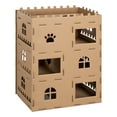 Navaris Cardboard Cat Castle - Card-Board Play House for Cats ...