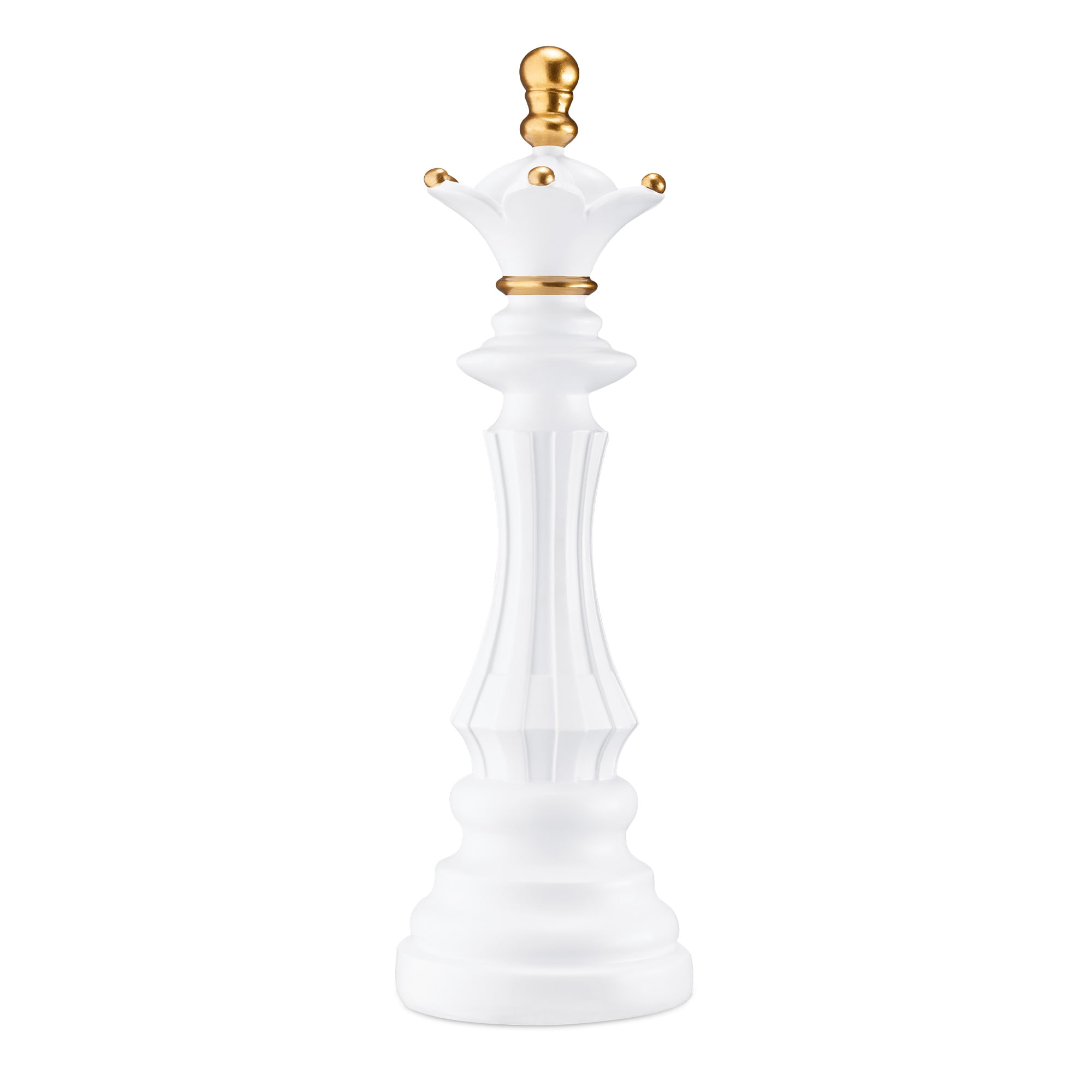 Navaris Chess Statue Decor Piece - 14.5" Tall Decorative Resin ...