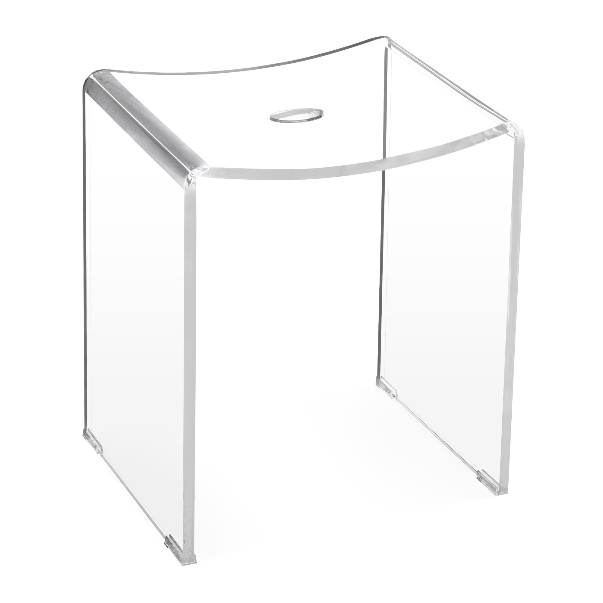 Navaris Clear Acrylic Shower Bench - Modern Glam, Clear Shower Stool ...
