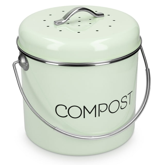 Free Shipping! Navaris Compost Bin for Kitchen Counter - 0.8 Gallon (3L ...