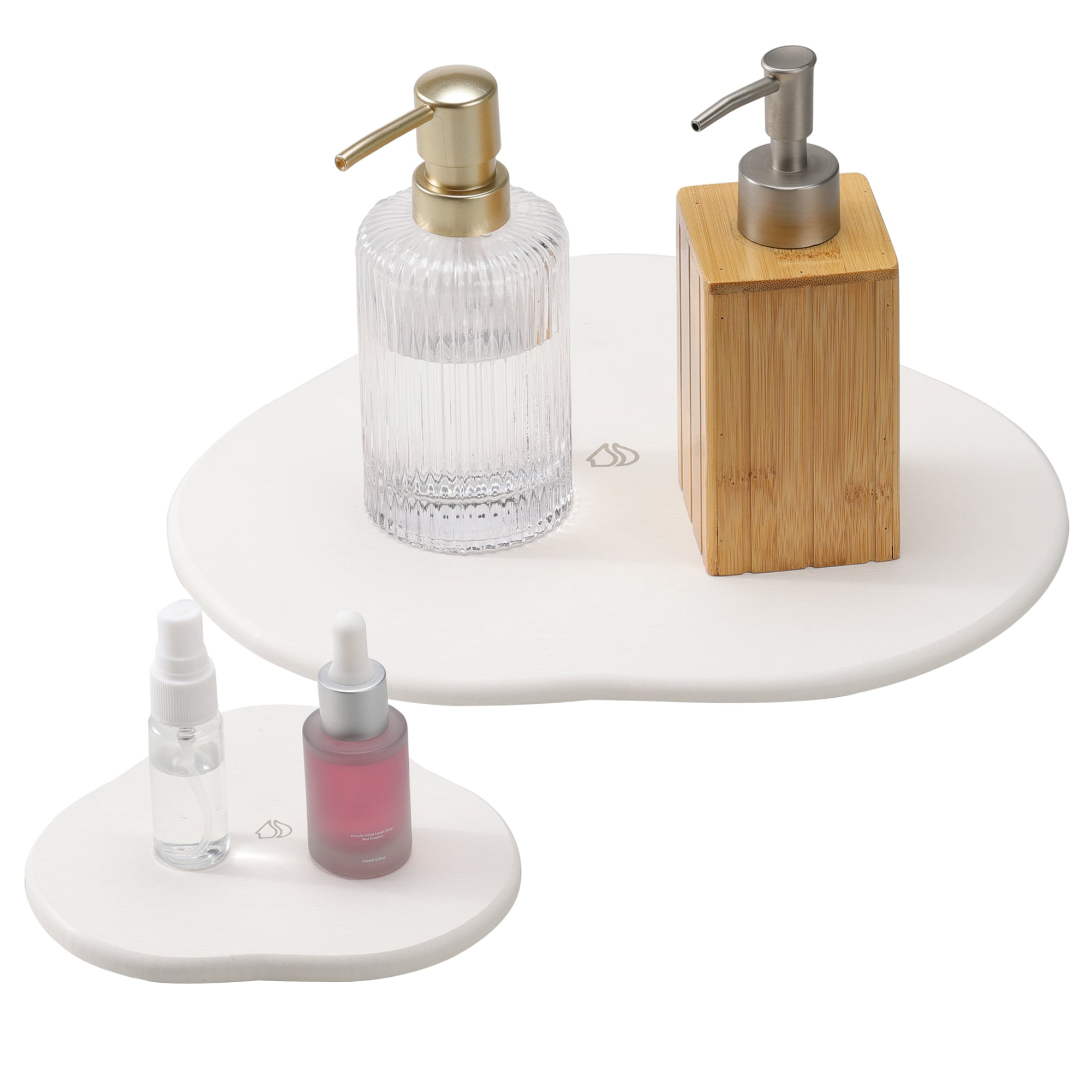 Navaris Diatomaceous Earth Tray Large & Small Set - Trays for Kitchen ...