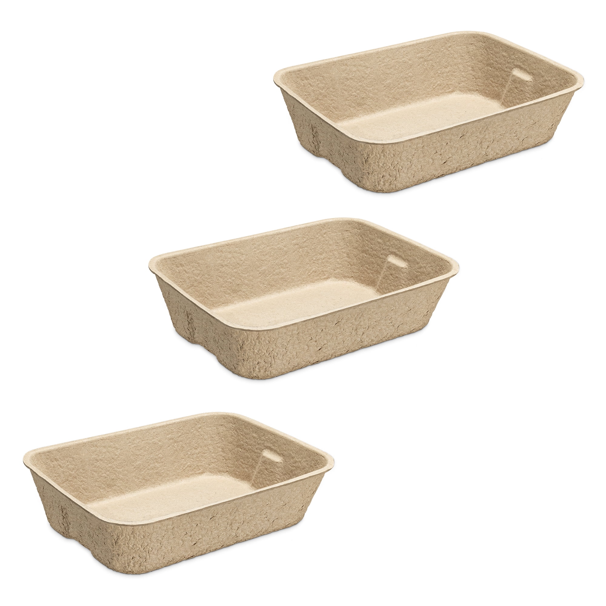 Navaris Disposable Cat Litter Trays (Pack of 3) - Cardboard Liner Tray ...