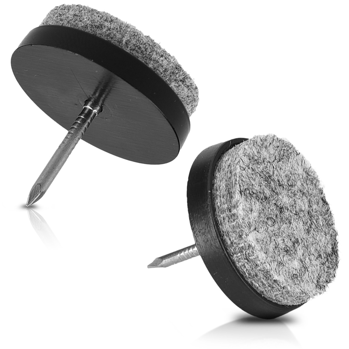 Super Sliders 1" Round Nail on Felt Furniture Glide for Angled Legs ...
