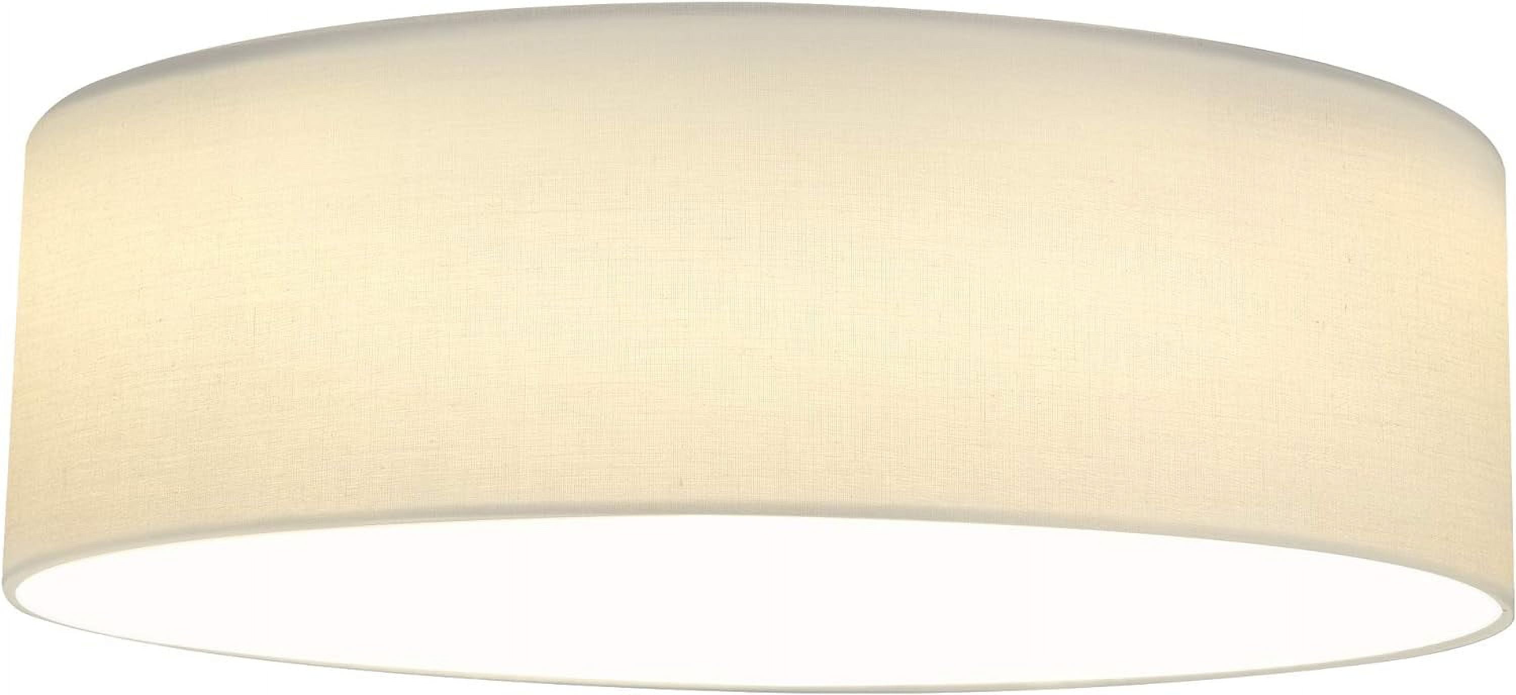 Navaris Flush Mount Ceiling Light - 15.75" Diameter Drum Lamp Shade LED ...