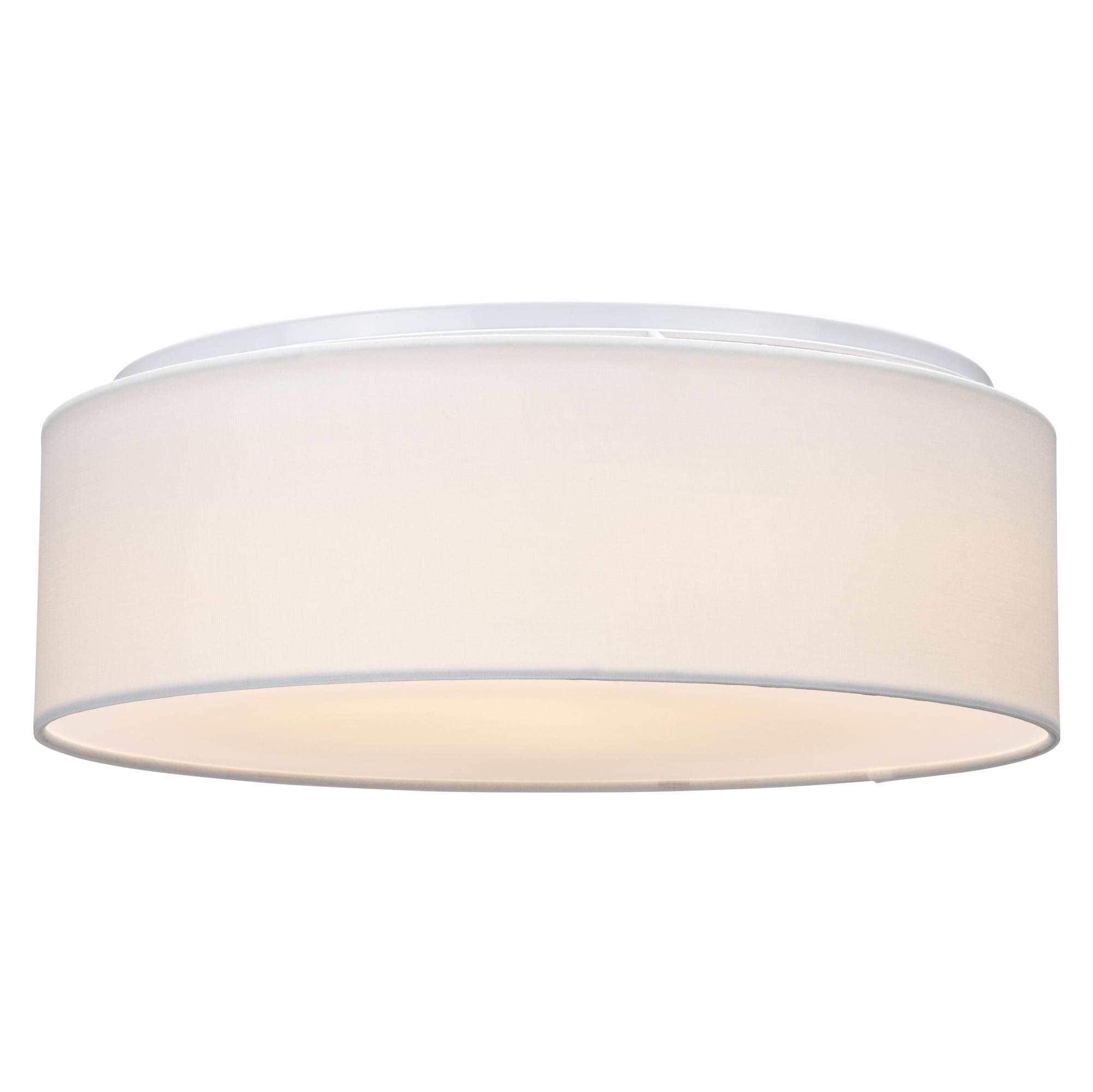 Navaris Flush Mount Ceiling Light - 15.75" Diameter Drum Lamp Shade 22w ...