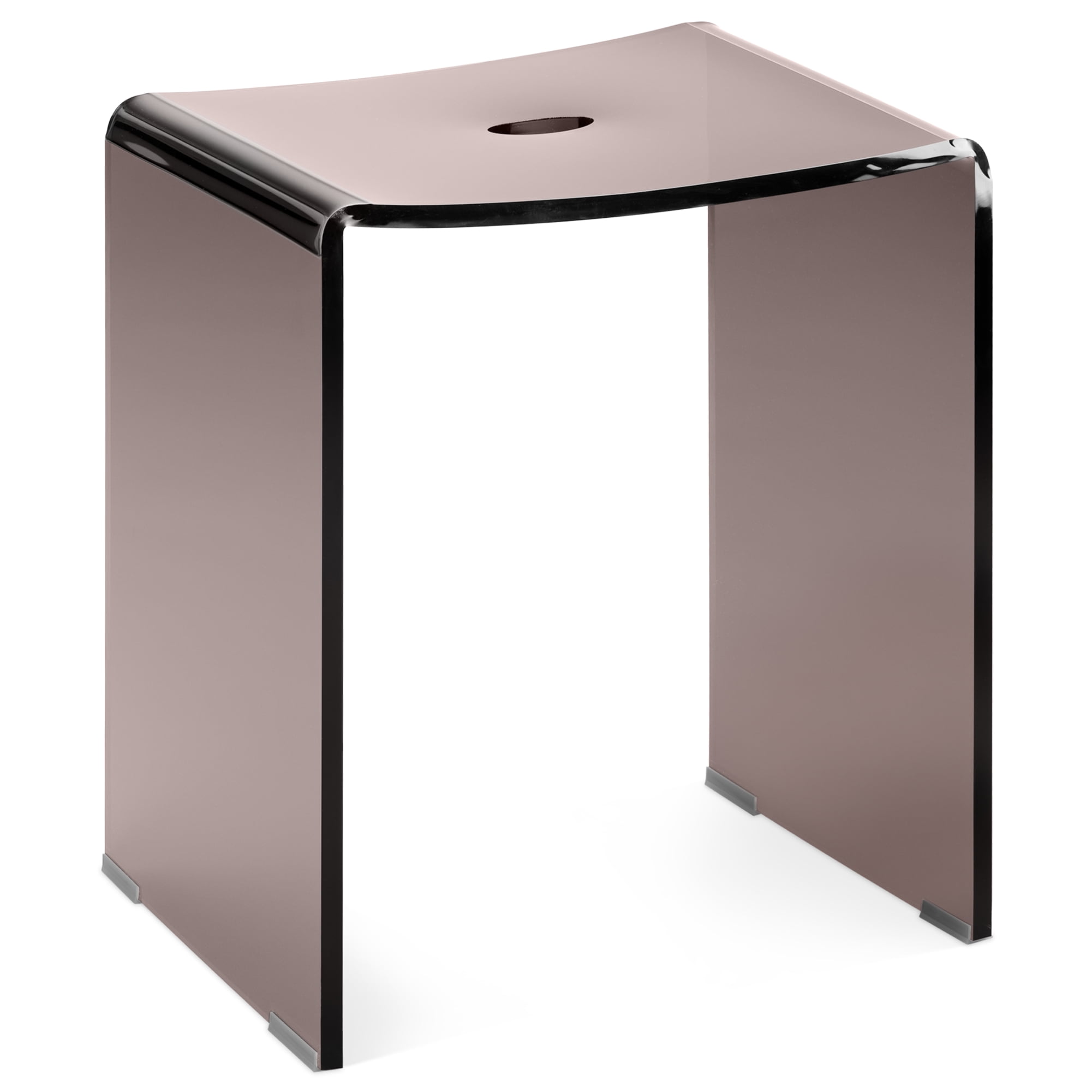 Navaris Gray Acrylic Shower Bench - Waterproof Stool for Bathroom or ...