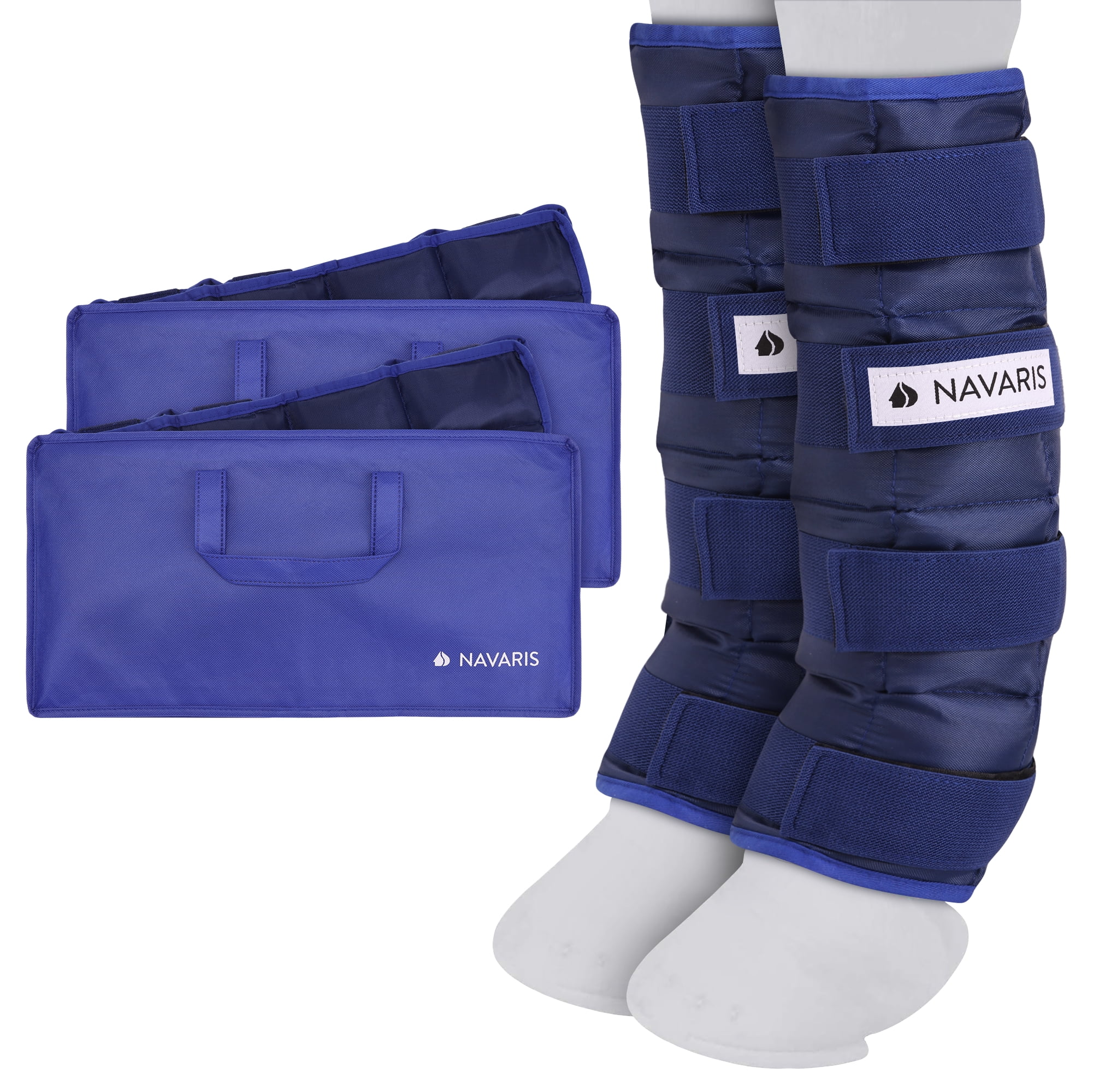 Navaris Horse Cooling Leg Wraps - Robust and Durable Cool Ice Boots for ...
