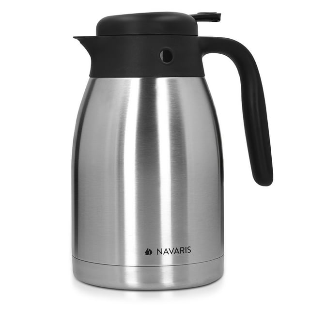Navaris Insulated Coffee Server - Stainless Steel Carafe - Thermal Tea ...
