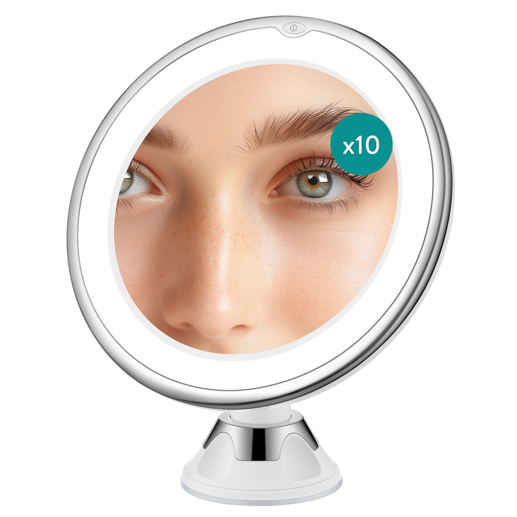 Navaris LED Magnifying Mirror with Lights - Powerful 10x Magnification ...