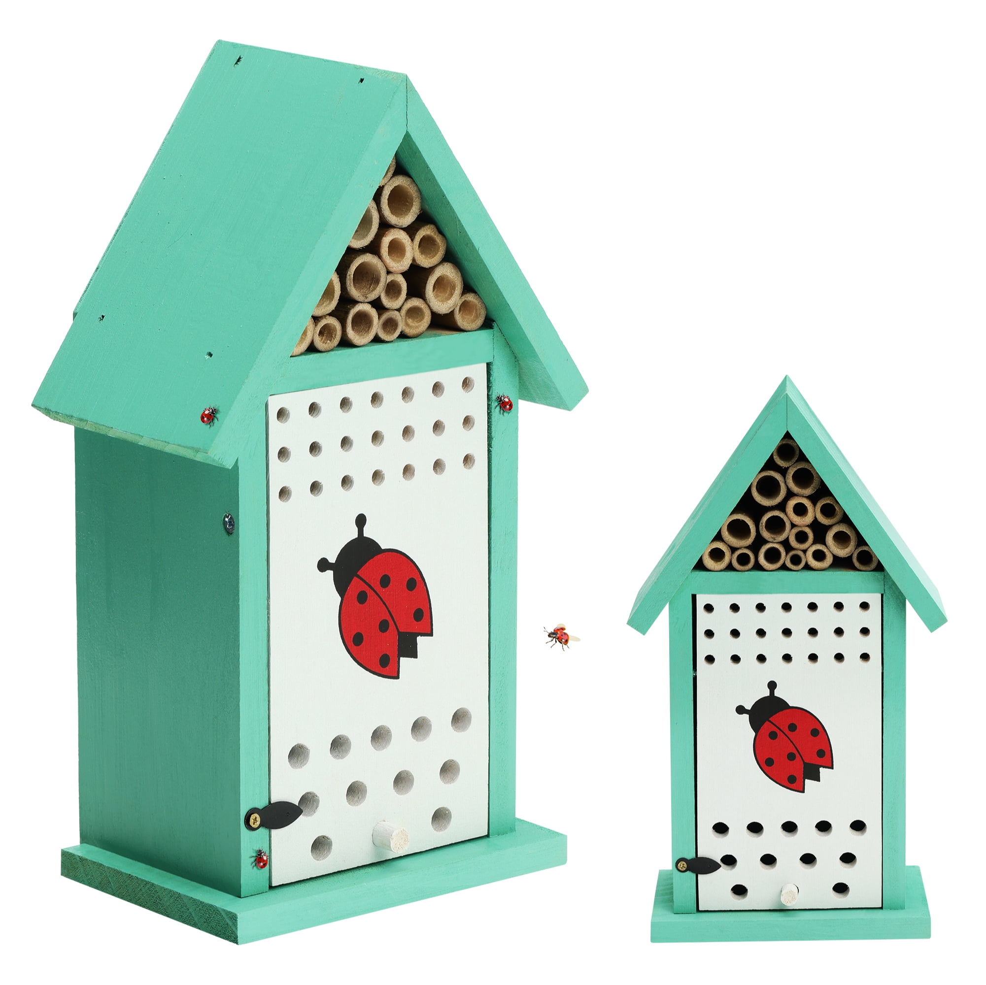 Navaris Ladybird House for Garden - Wooden Insect Hotel for Ladybirds ...