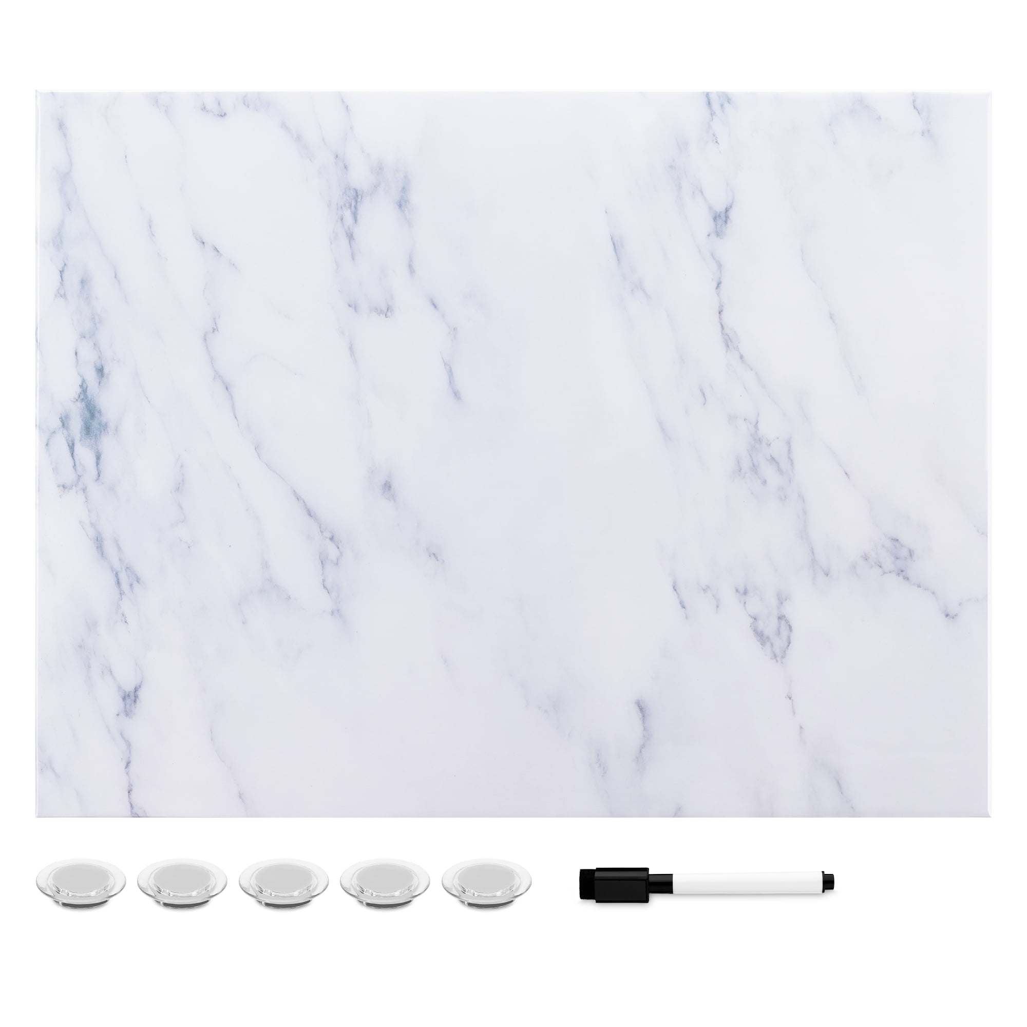 Navaris Magnetic Dry Erase Board - 13 x 17 inches Decorative White ...