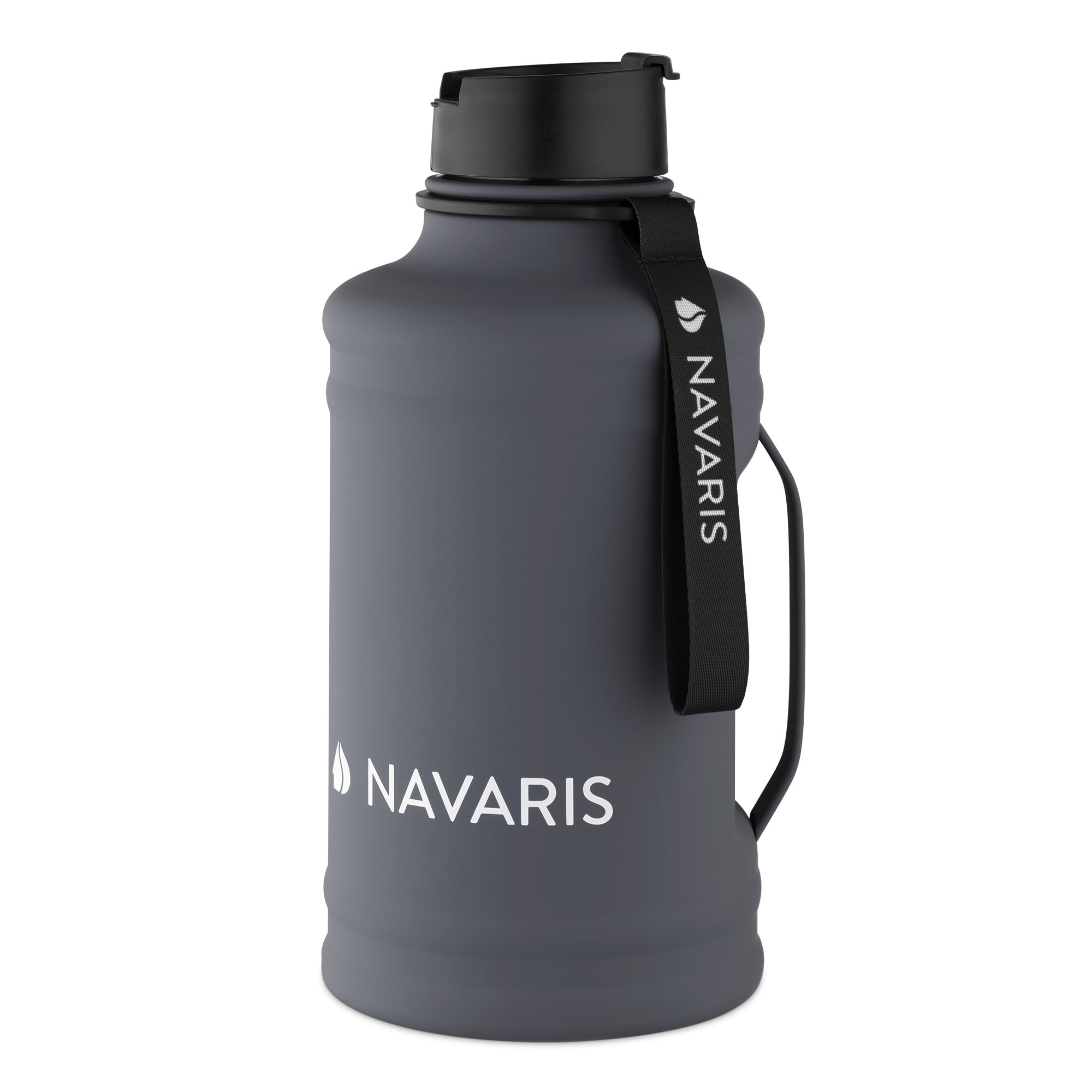 Navaris Reusable 74 oz Stainless Steel Water Bottle with Handle ...