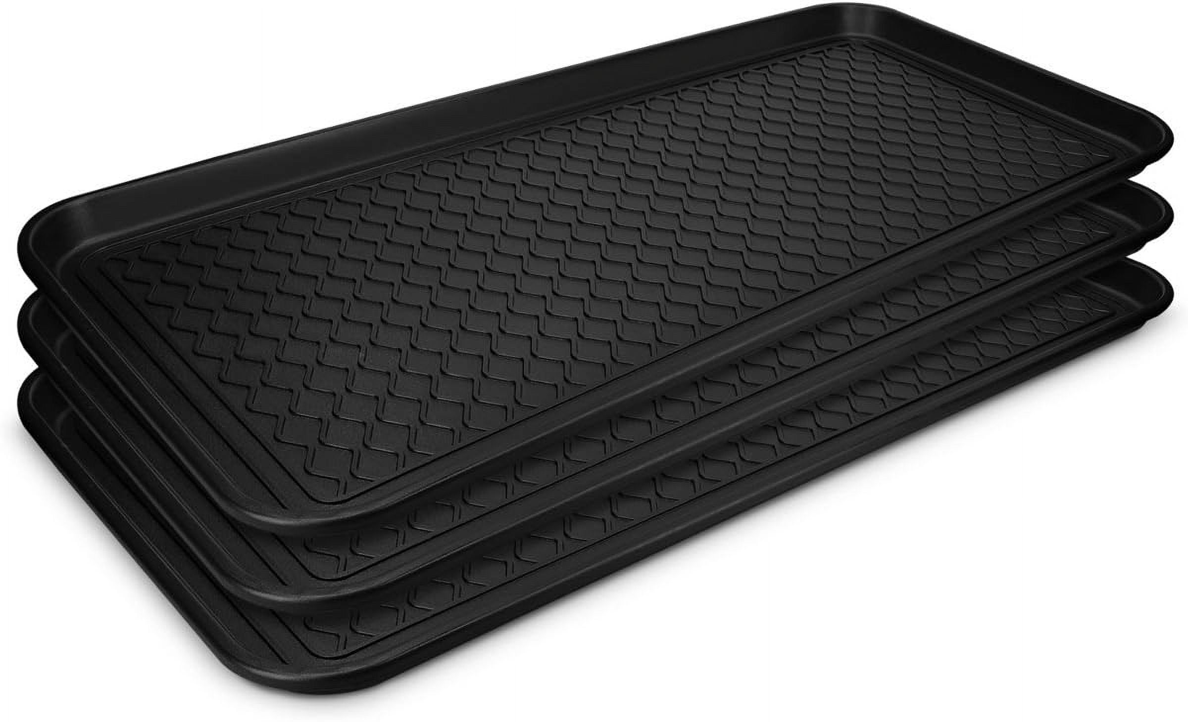 Navaris Set of 3 Shoe Drip Trays - Multi-Purpose Boot Tray for Rain ...