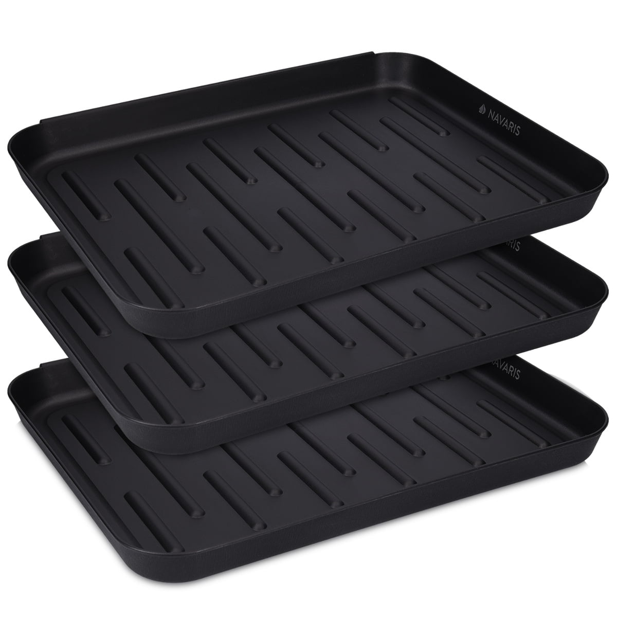 Navaris Set of 3 Shoe Drip Trays - Multi-Purpose Boot Tray for Rain ...