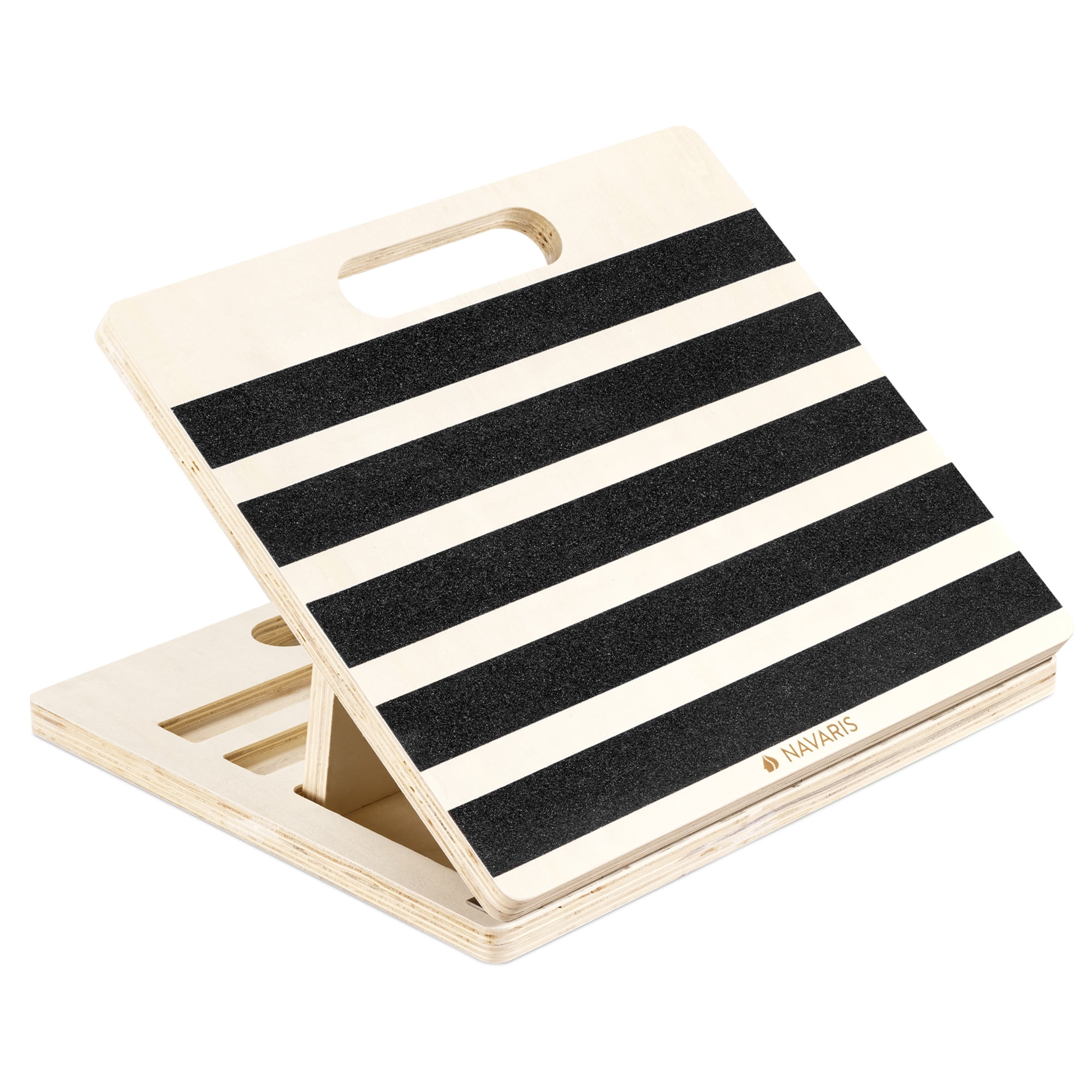 Navaris Slant Board Calf Stretcher - Adjustable Wood Incline Board for ...