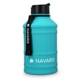 Navaris Stainless Steel Water Bottle - Single-Walled 75oz (2.2L) Big ...