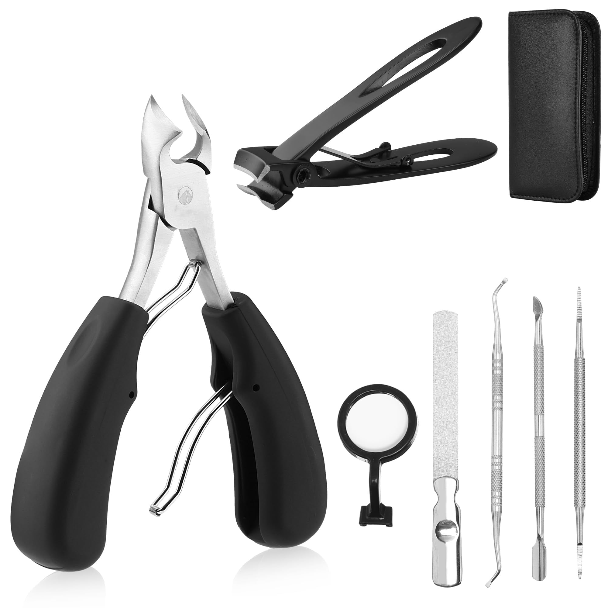 Navaris Thick Nail Clipper Set - Precise Large Heavy Duty Nail Cutters ...