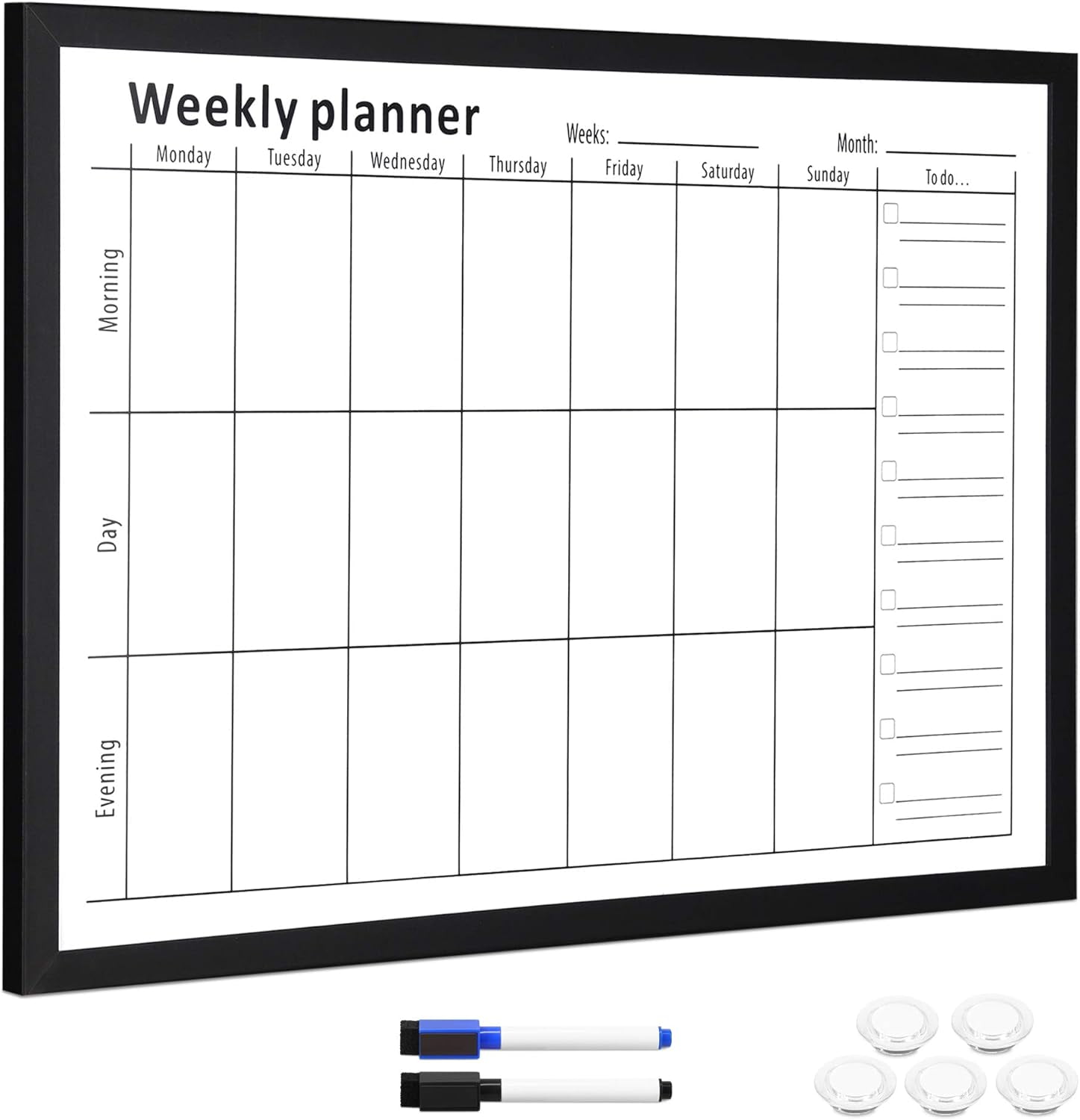 Navaris Weekly Planner White Board - 16" x 24" Magnetic Dry Erase ...
