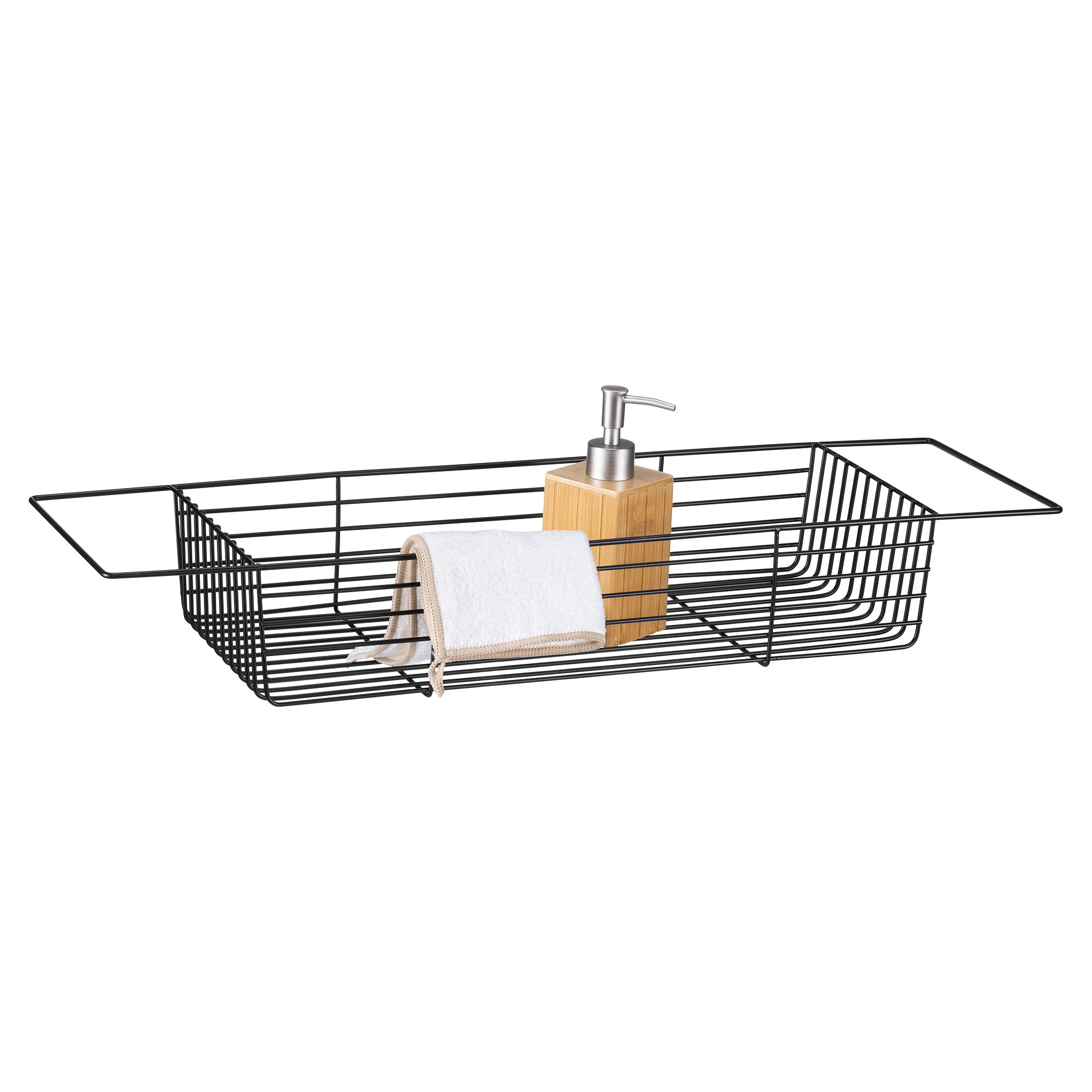 Navaris Wire Bath Tray - Metal Bathtub Caddy Rack - Over Bath Tub ...