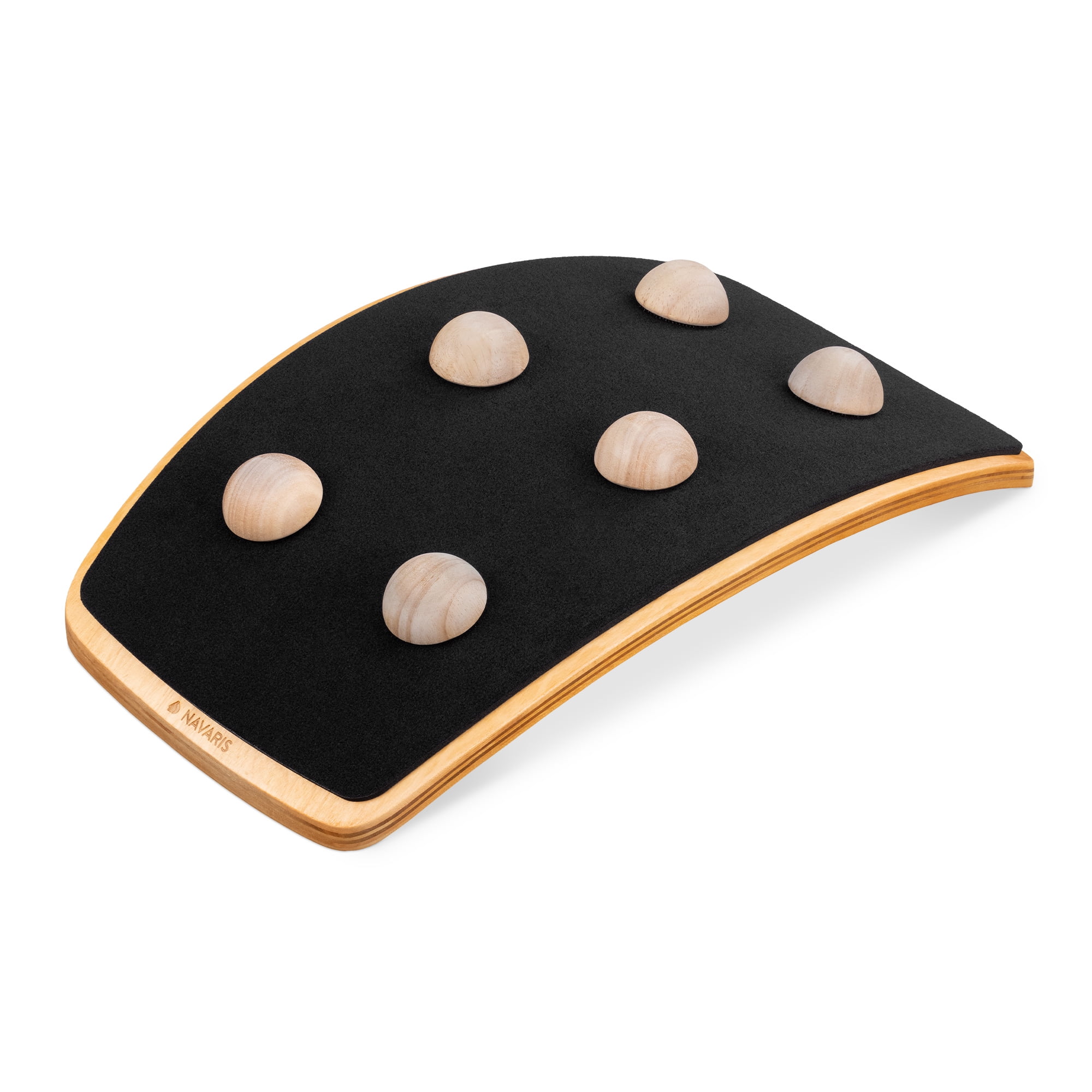 Navaris Wooden Back Stretcher - Adjustable Lumbar and Spine Support for ...