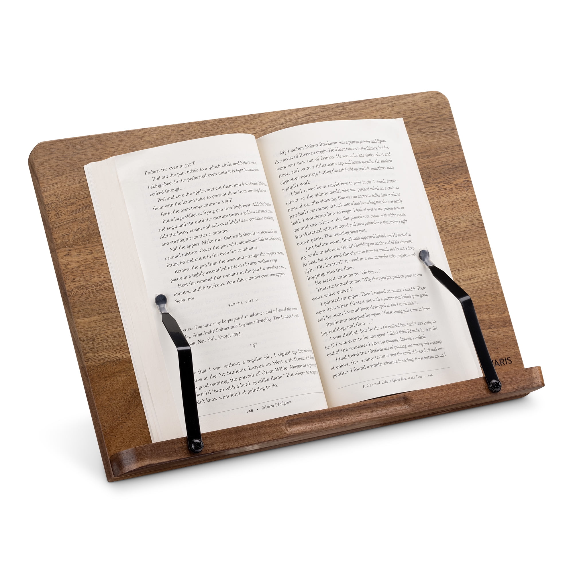 Navaris Wooden Book Stand - Hands-Free Reading Recipe Cookbook Tablet ...