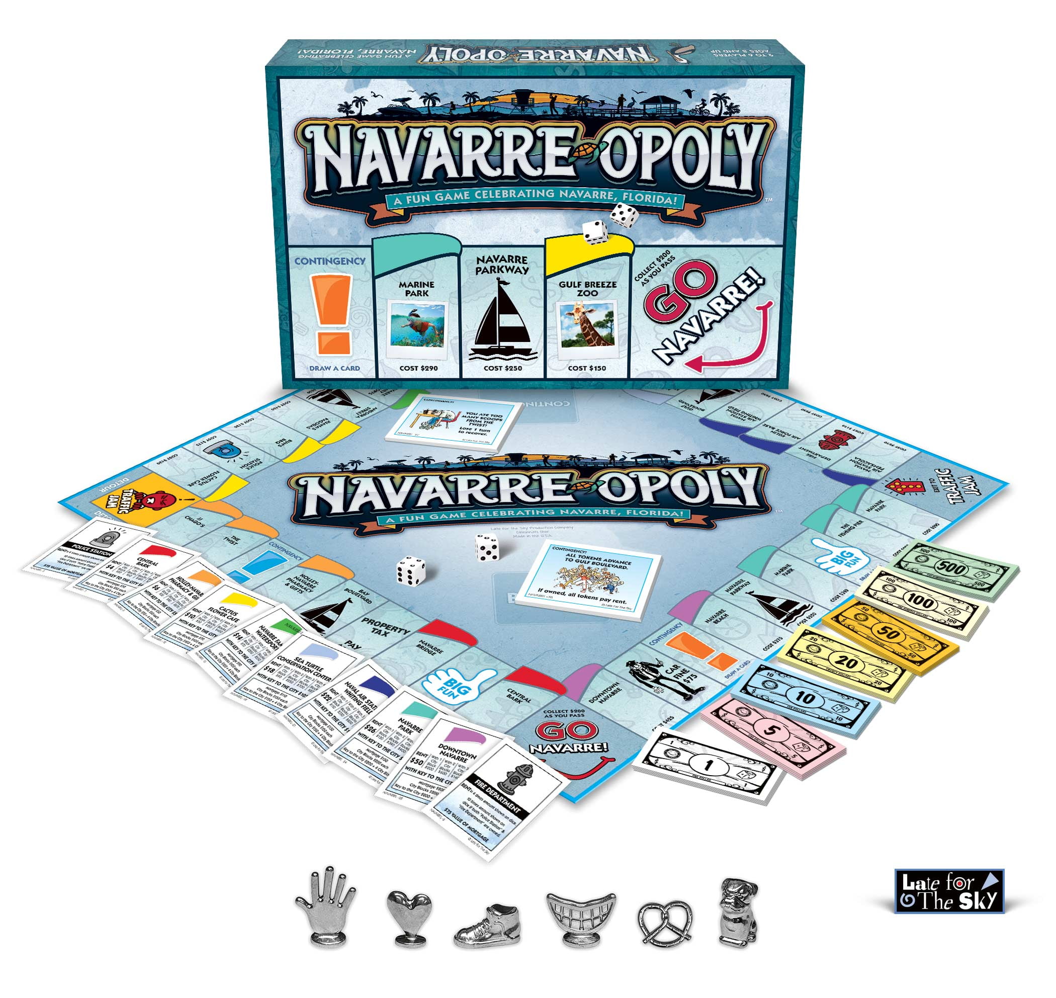 Late for the Sky Navarre Opoly Board Game, Ages 8 and up, 2-6 Players ...